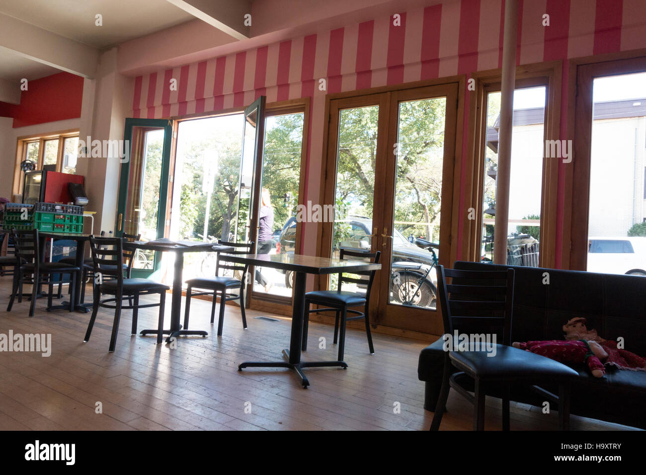 Interior of the Mel-O-Glaze bakery designed with European style tall ...