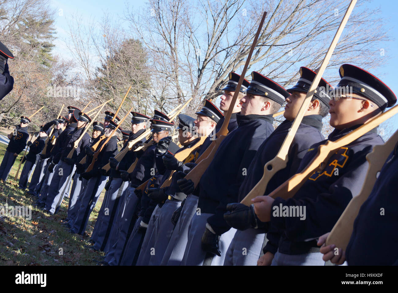 The cadets from Valley Forge Military Academy participate in training ...