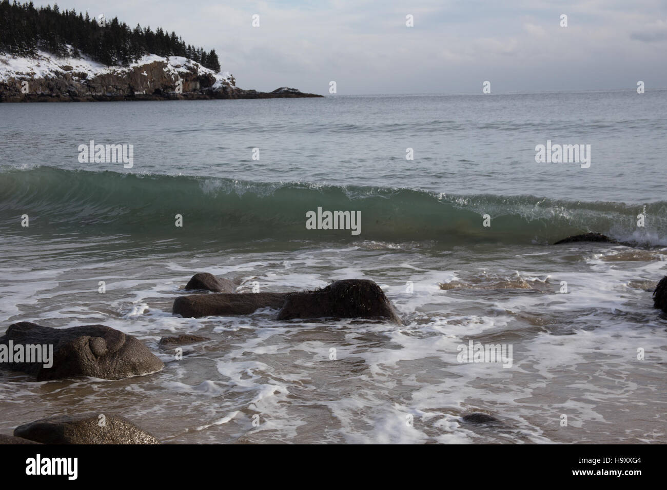 Kristi Rugg captured this winter scene of Ocean Drive and Sand Beach in ...