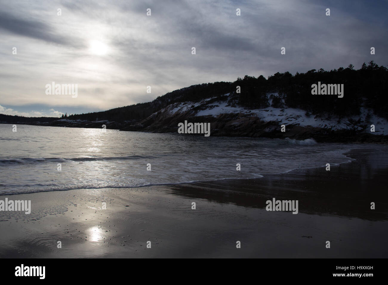 Kristi Rugg captures a winter scene at Ocean Drive Sand Beach in a ...