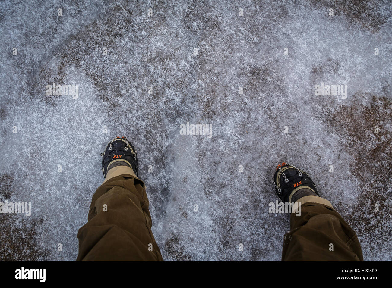 A winter scene on Ocean Drive in the National Park, featuring the ...