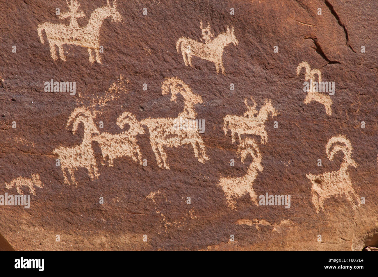 Wolfe Ranch, located in Arches National Park, features rock art created ...