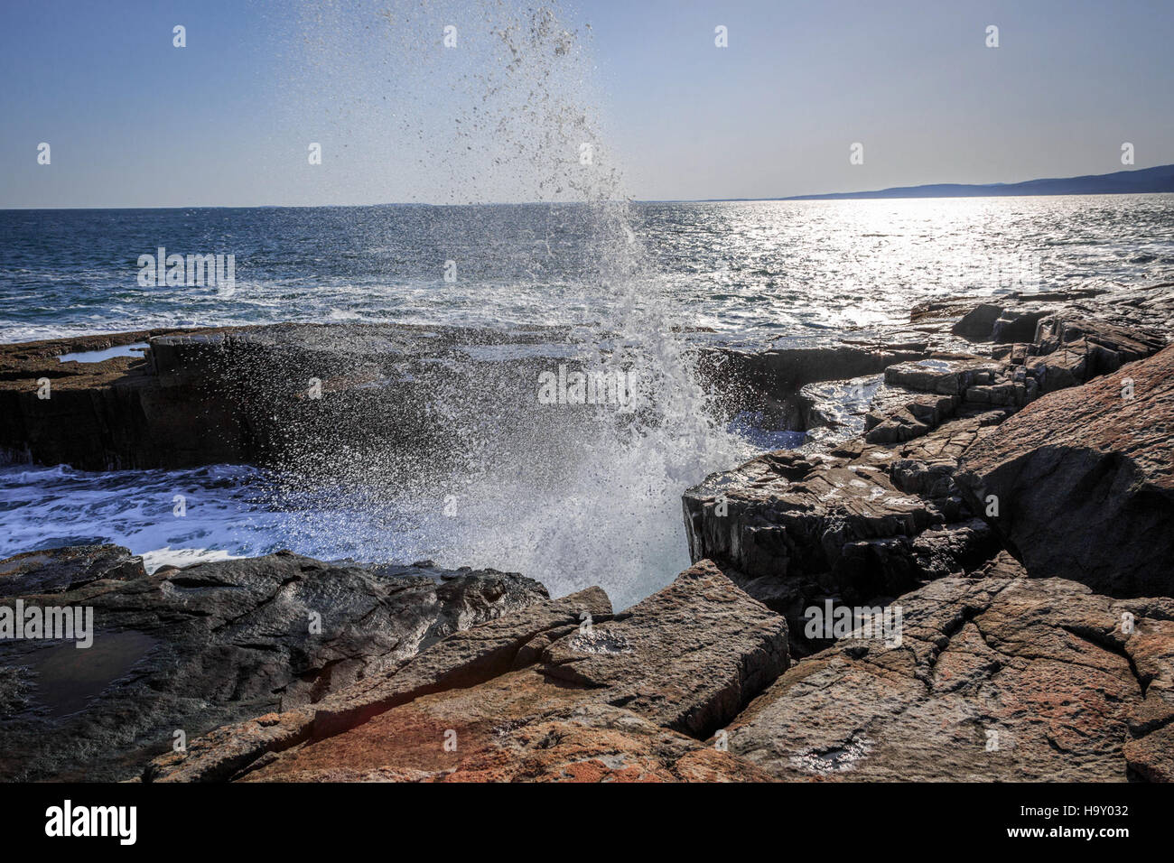 Schoodic Point, located within Acadia National Park, features rugged ...