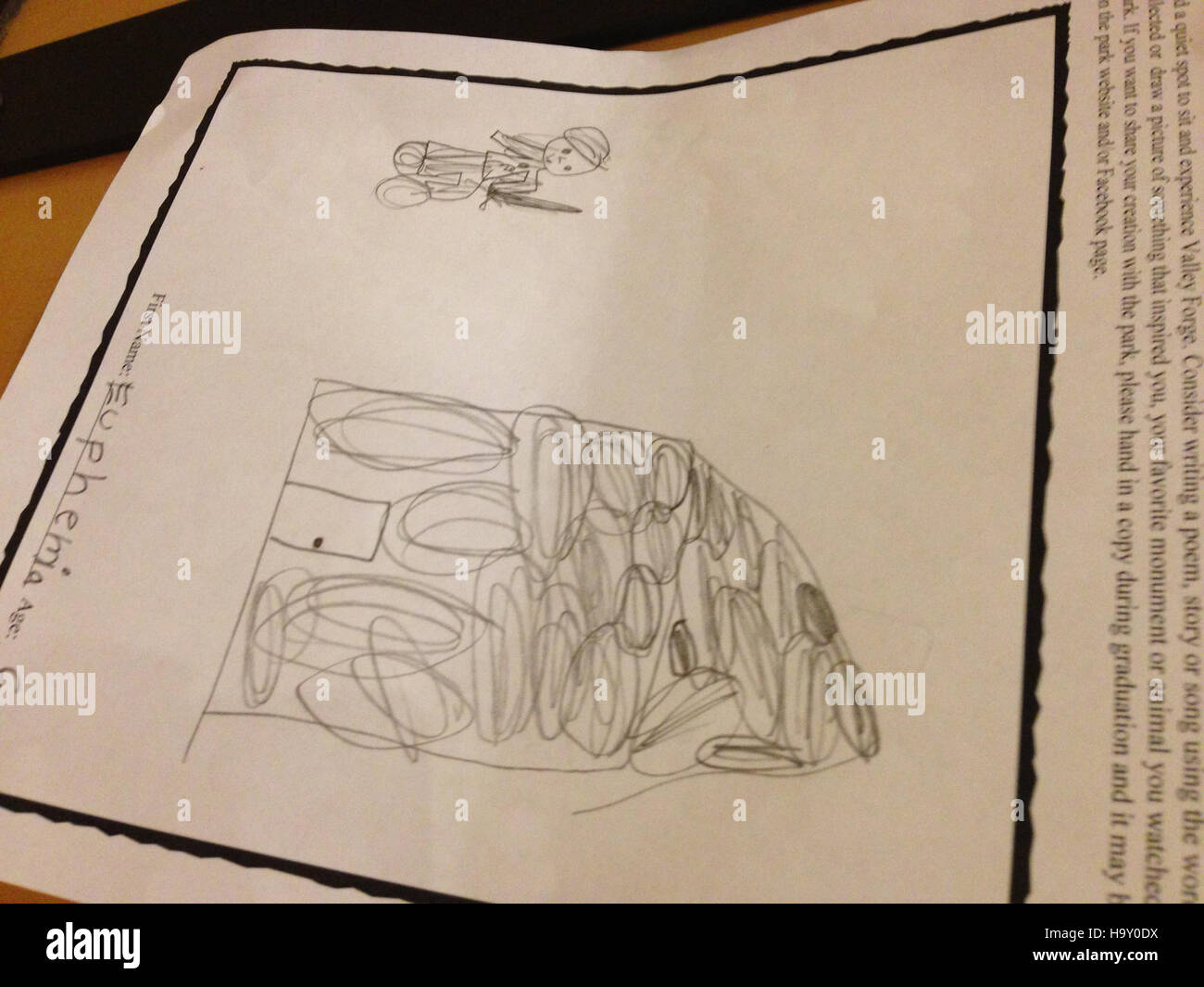 valleyforgenationalpark 8687171994 Kid sketches Stock Photo - Alamy