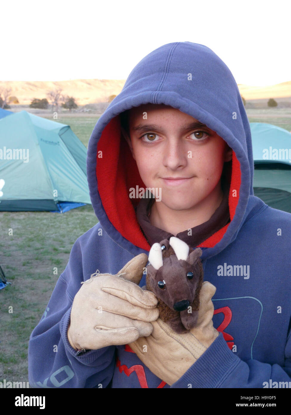 Trevaun with Buddy Bison at Badlands National Park, engaging with ...