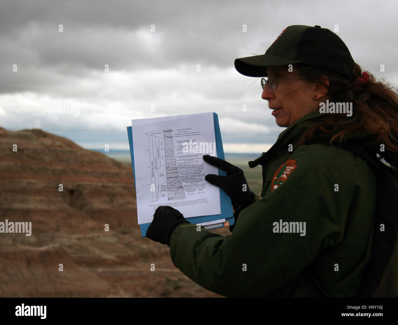 The park paleontologist at Badlands National Park conducts research and ...