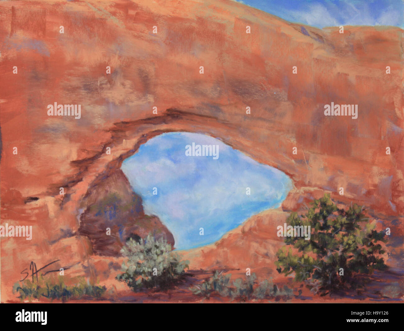 North Window is a popular geological feature in Arches National Park ...