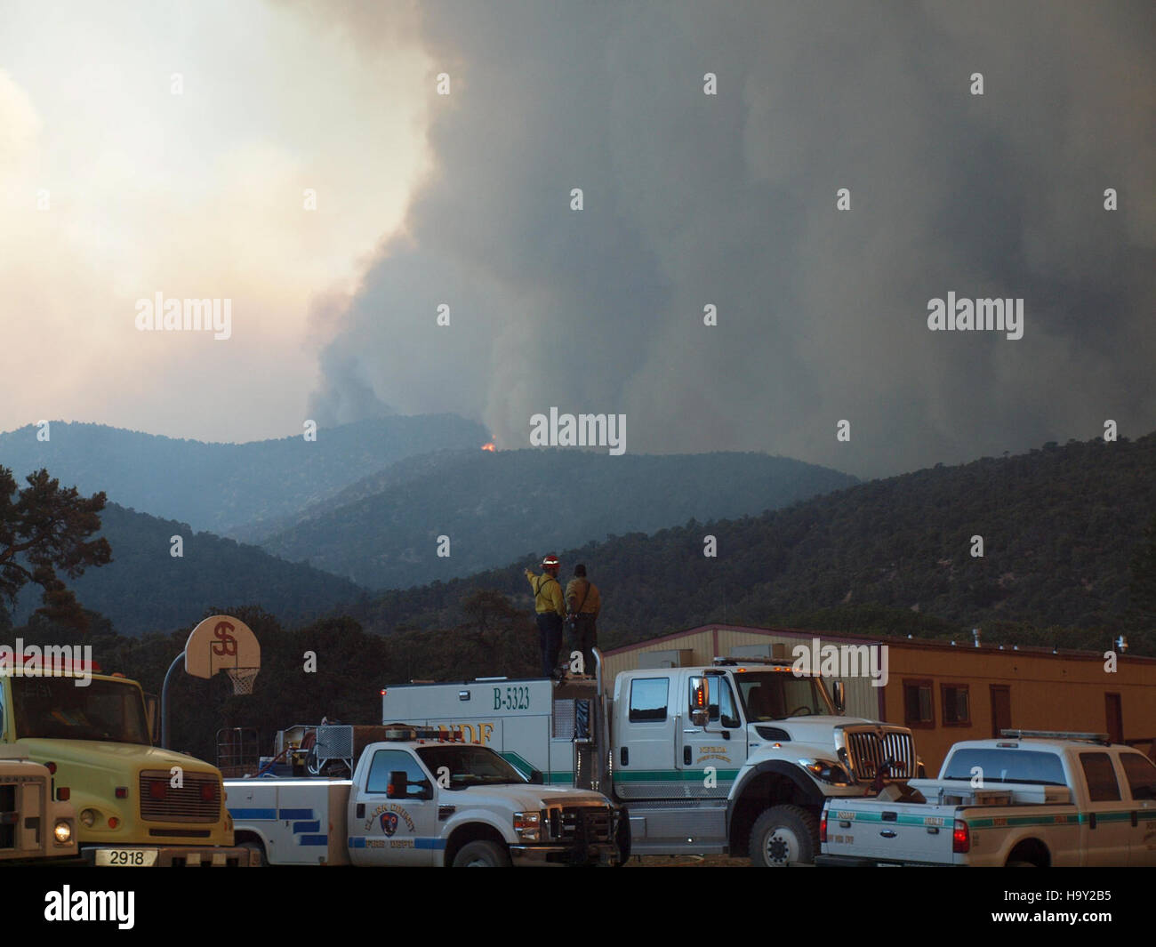 The Carpenter Fire, part of a larger series of forest fires in 2013 ...