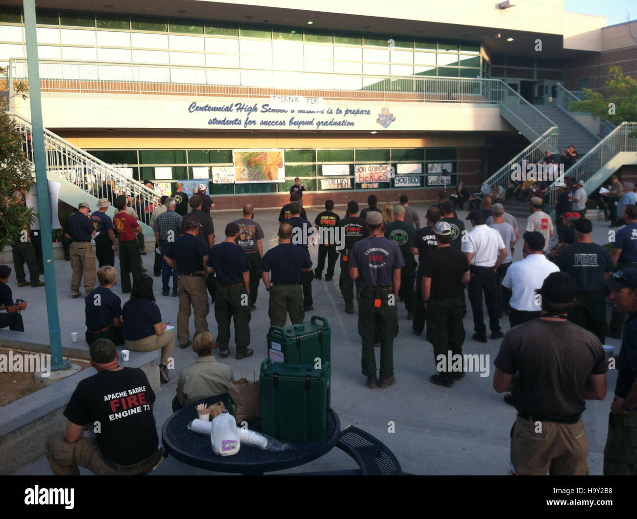 The image depicts the aftermath of the Carpenter Fire, demonstrating ...