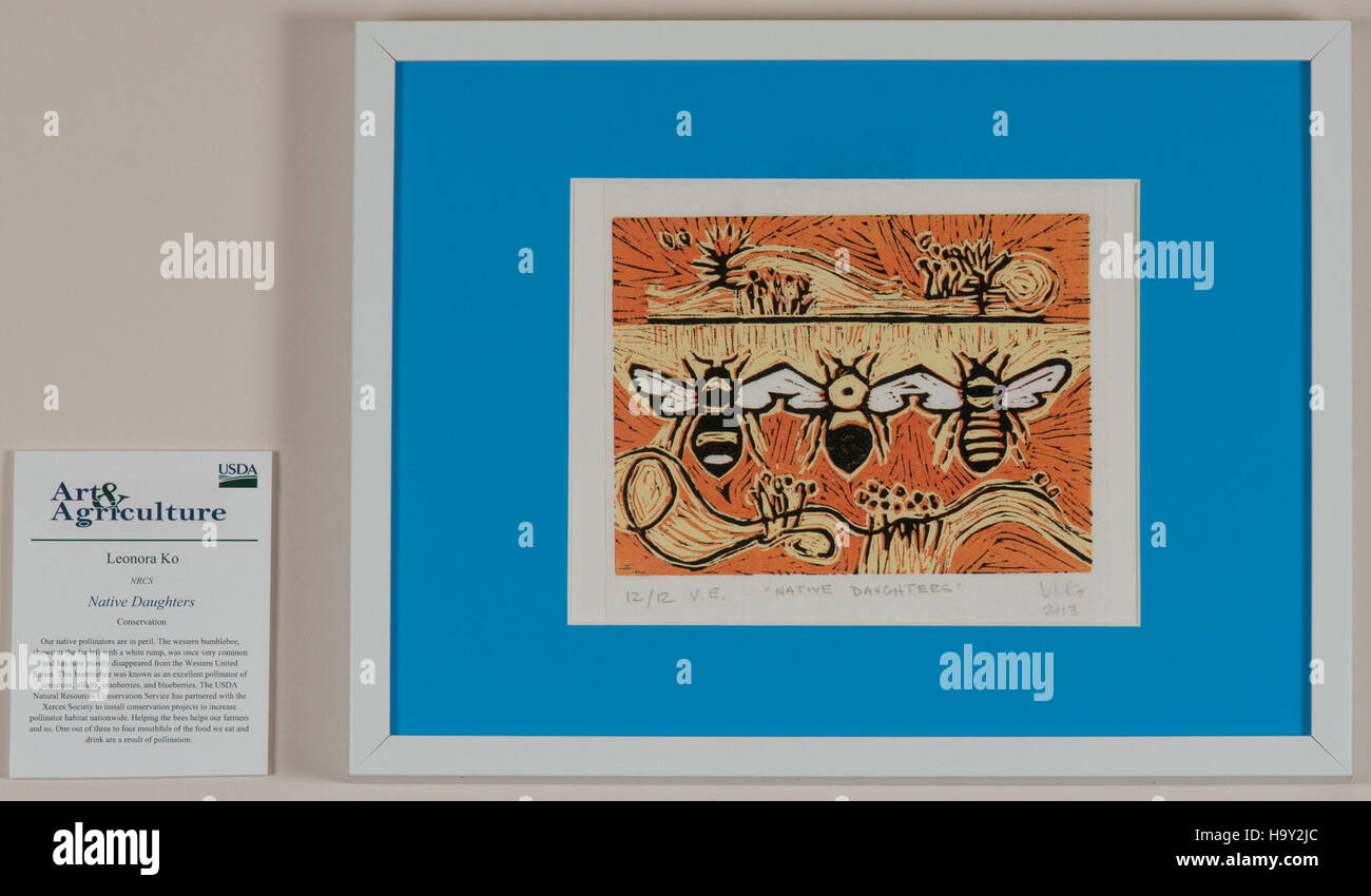 This image features an art display at the USDA headquarters in ...