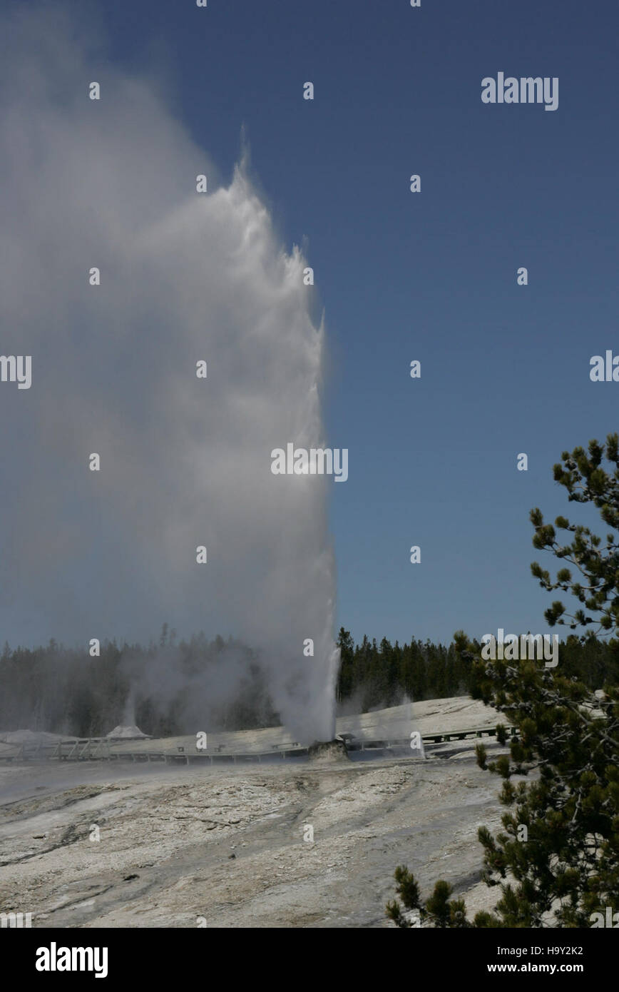 Beehive Geyser, located in Yellowstone National Park, is an active ...
