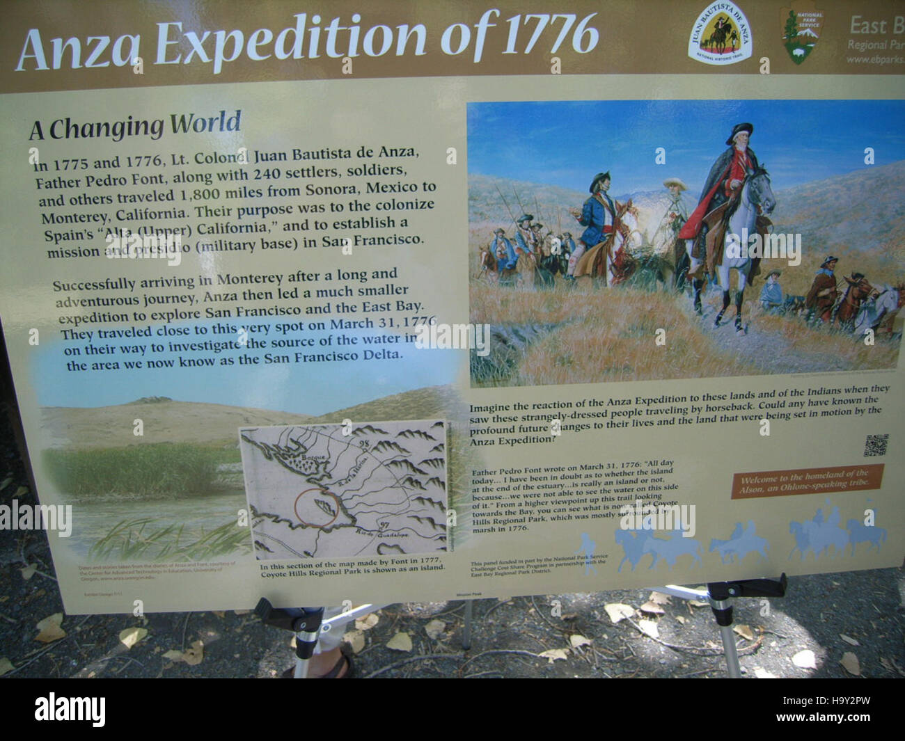 The Anza Trail Wayside Panel provides educational information about the ...