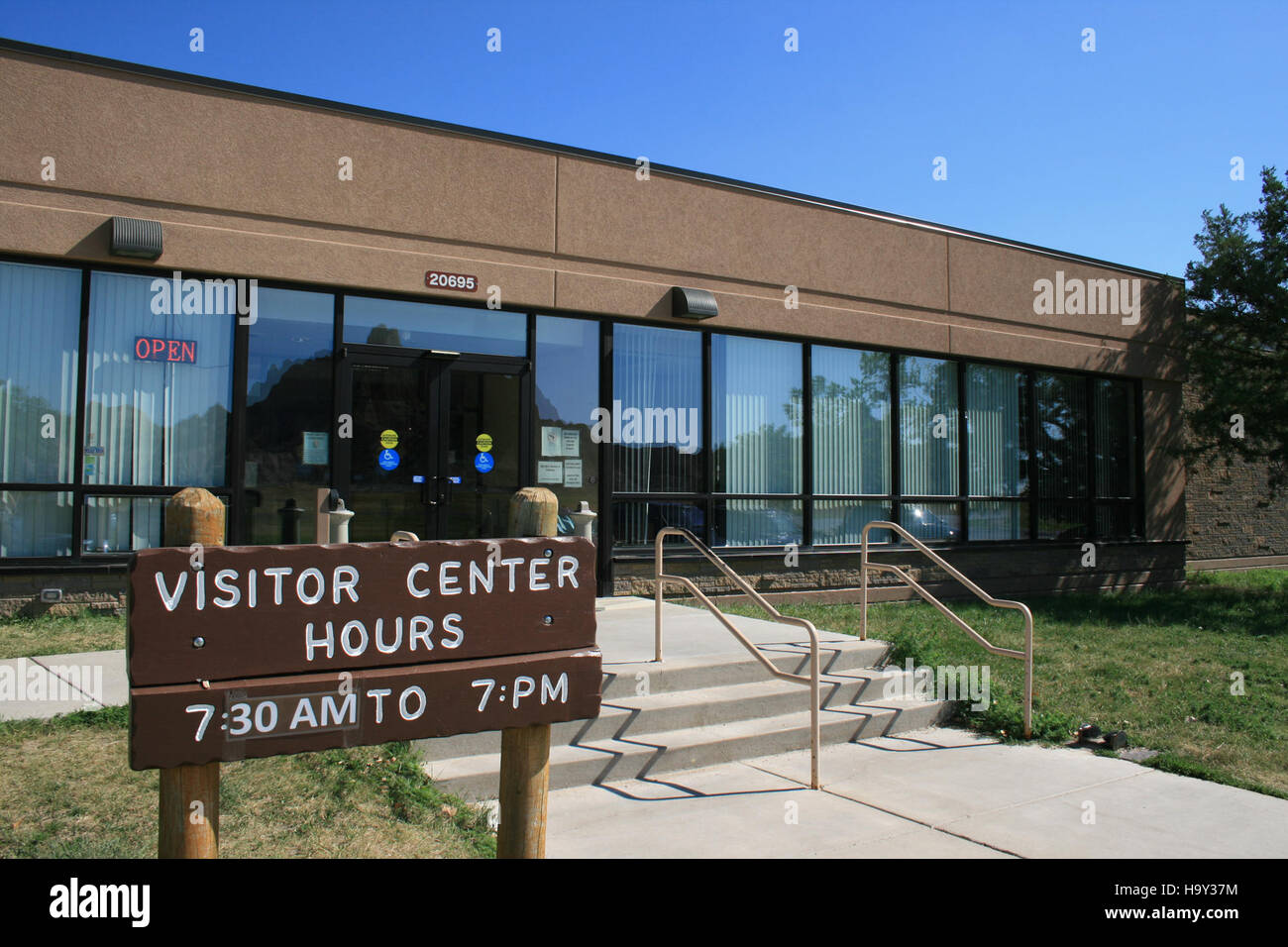 The Ben Reifel Visitor Center in Badlands National Park adjusts its ...