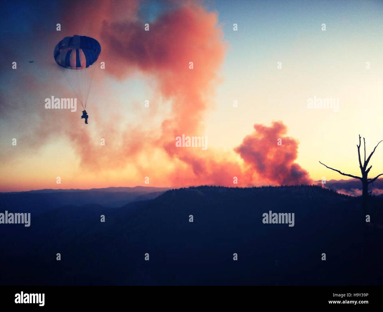 The Thunder City Fire, a forest fire managed by the U.S. Department of ...