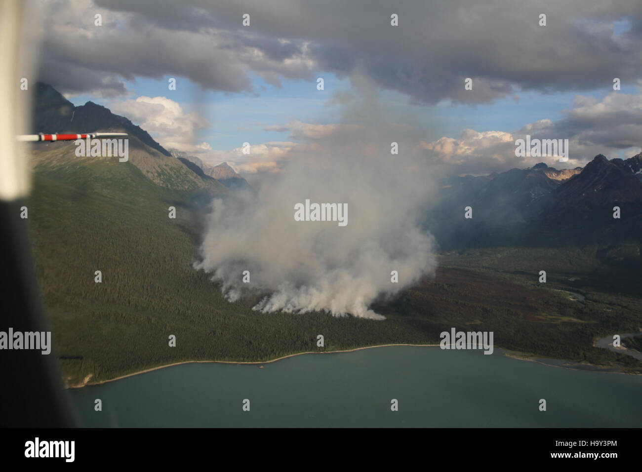This image shows the aftermath of the Currant Creek Fire in Lake Clark ...