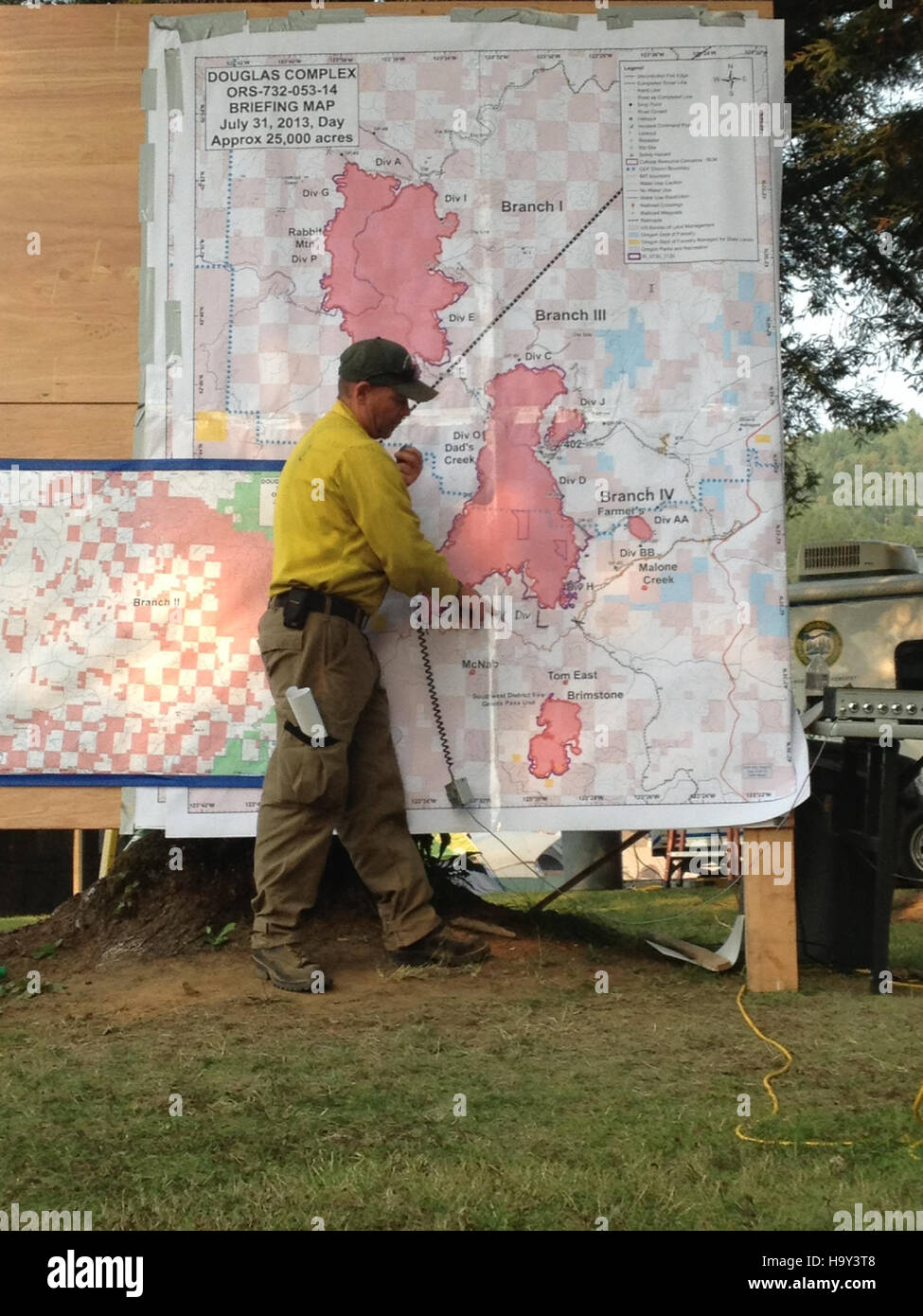 The Douglas Complex Fire, part of a larger wildfire, demonstrates the ...
