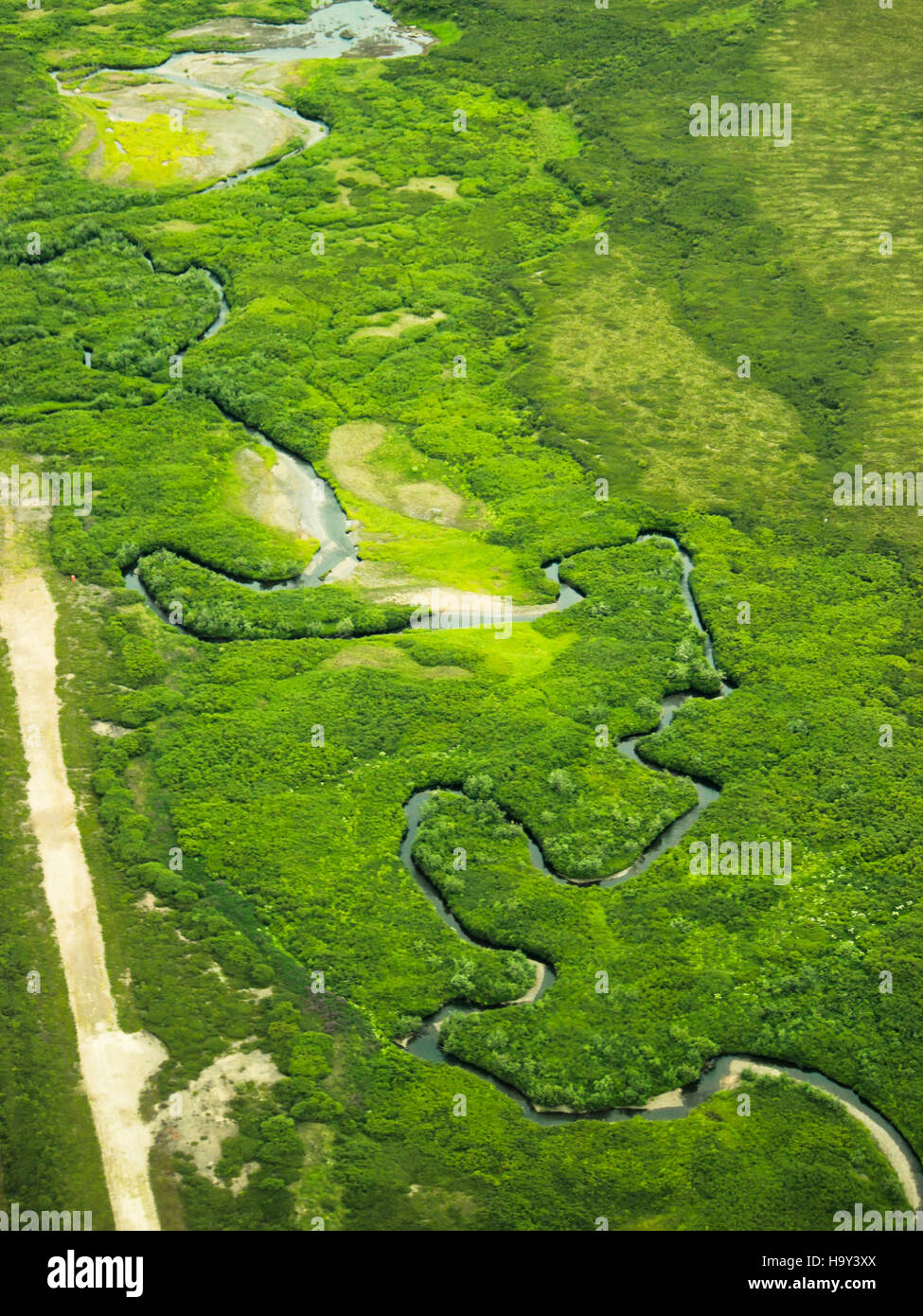 This aerial image of the Bering Land Bridge highlights the unique ...