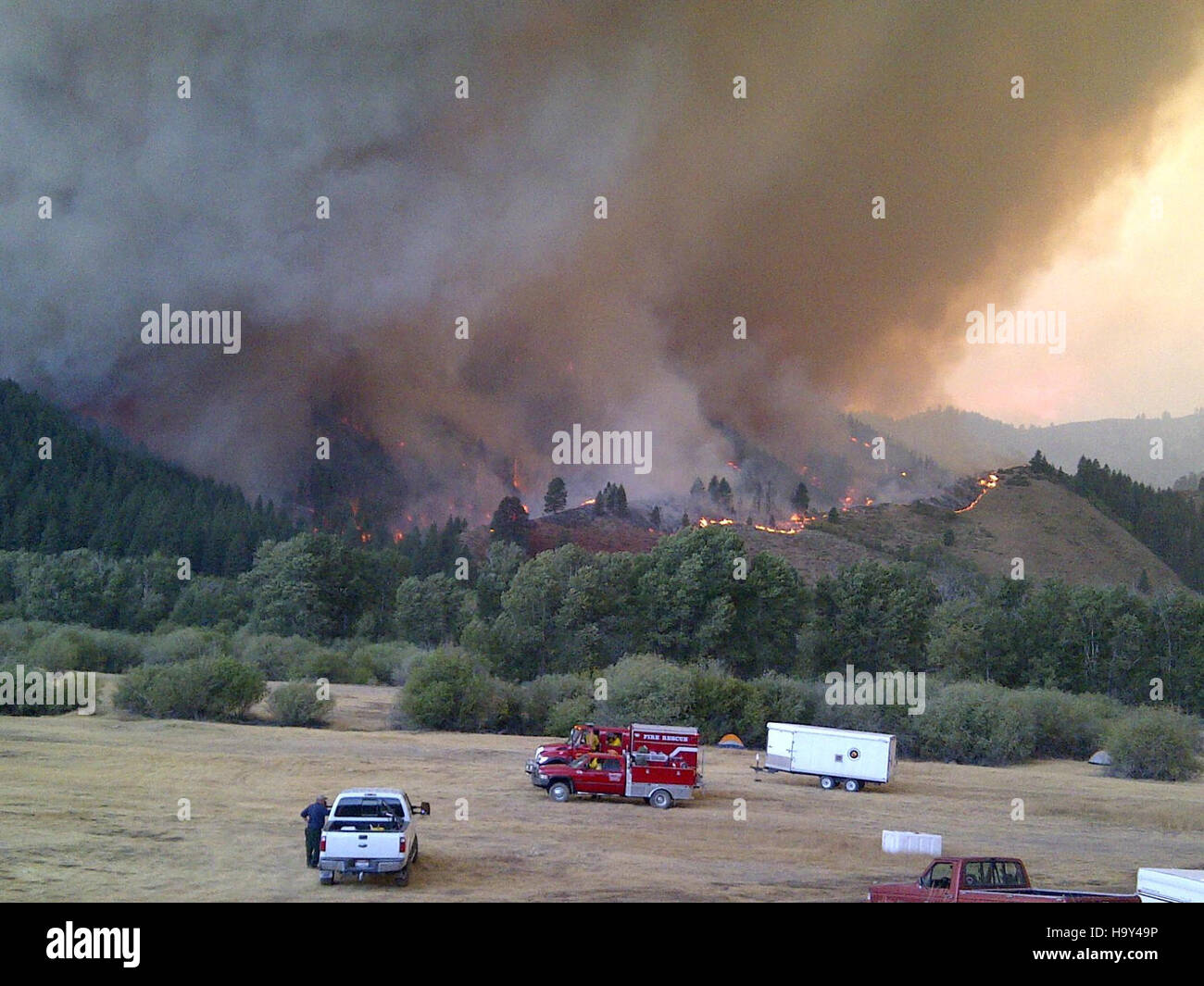 Elk Complex Fire Forest Fires Stock Photo - Alamy