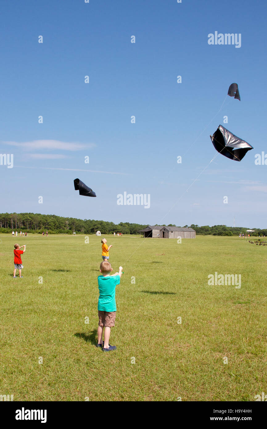 At the Wright Brothers National Memorial, kite flying was an early ...