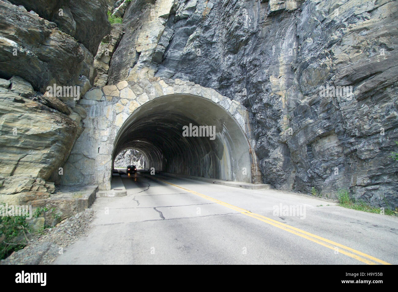 This photo captures a vehicle traveling through the West Side Tunnel in ...