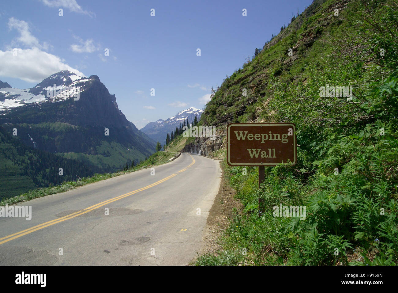 This image from Glacier National Park shows the Weeping Wall, a ...