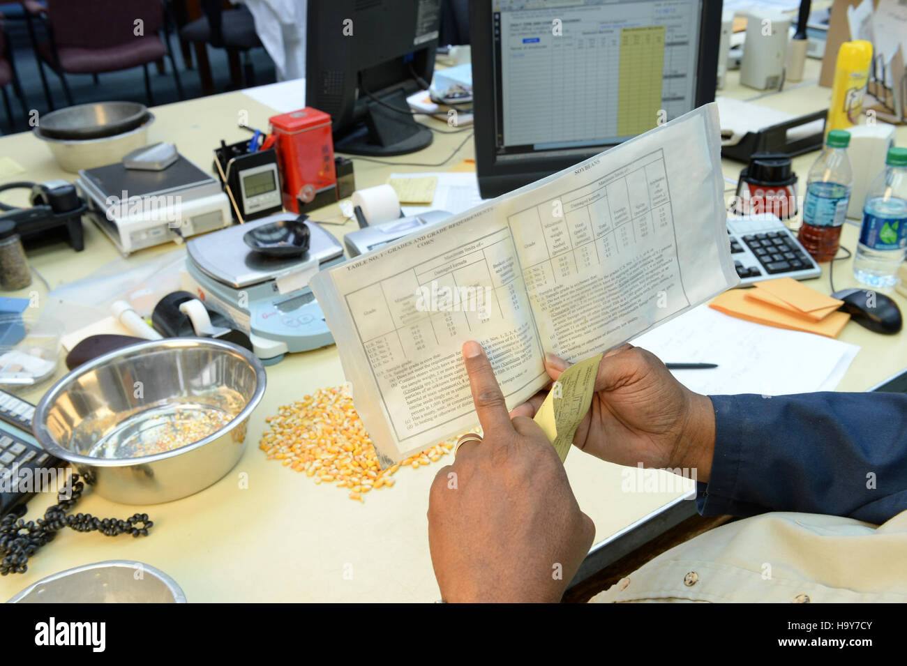 This entry details the USDA's grain inspection services, focusing on ...