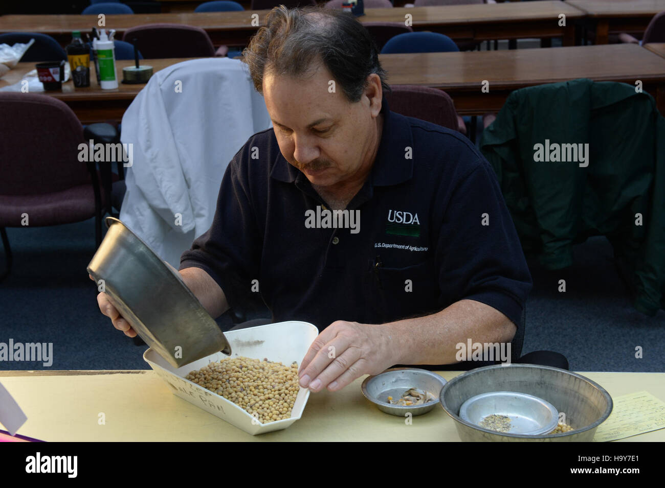 This image shows the USDA and Stockyards Agency (GIPSA) conducting ...