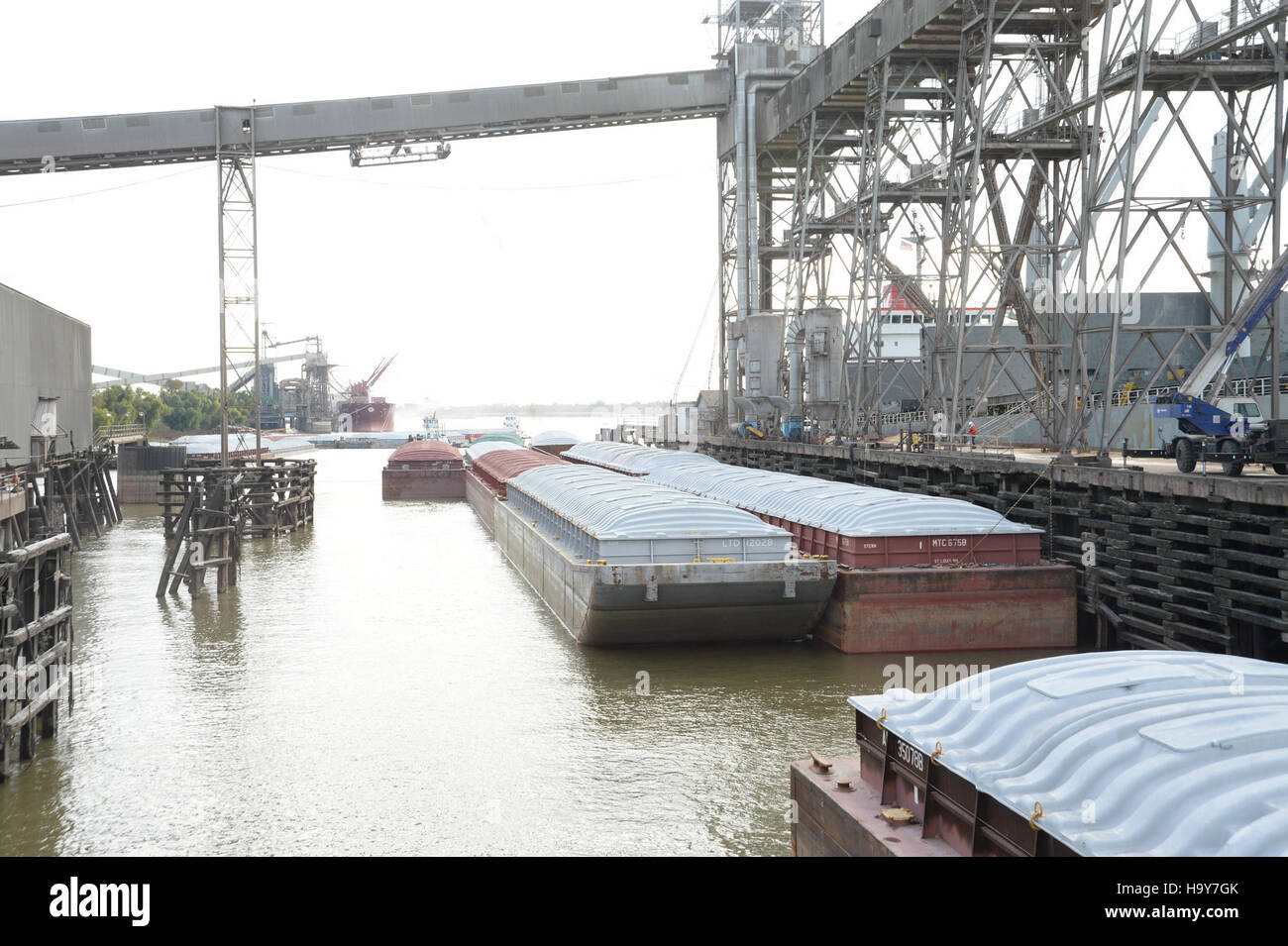 A USDA inspection of grain storage and transfer processes, focusing on ...