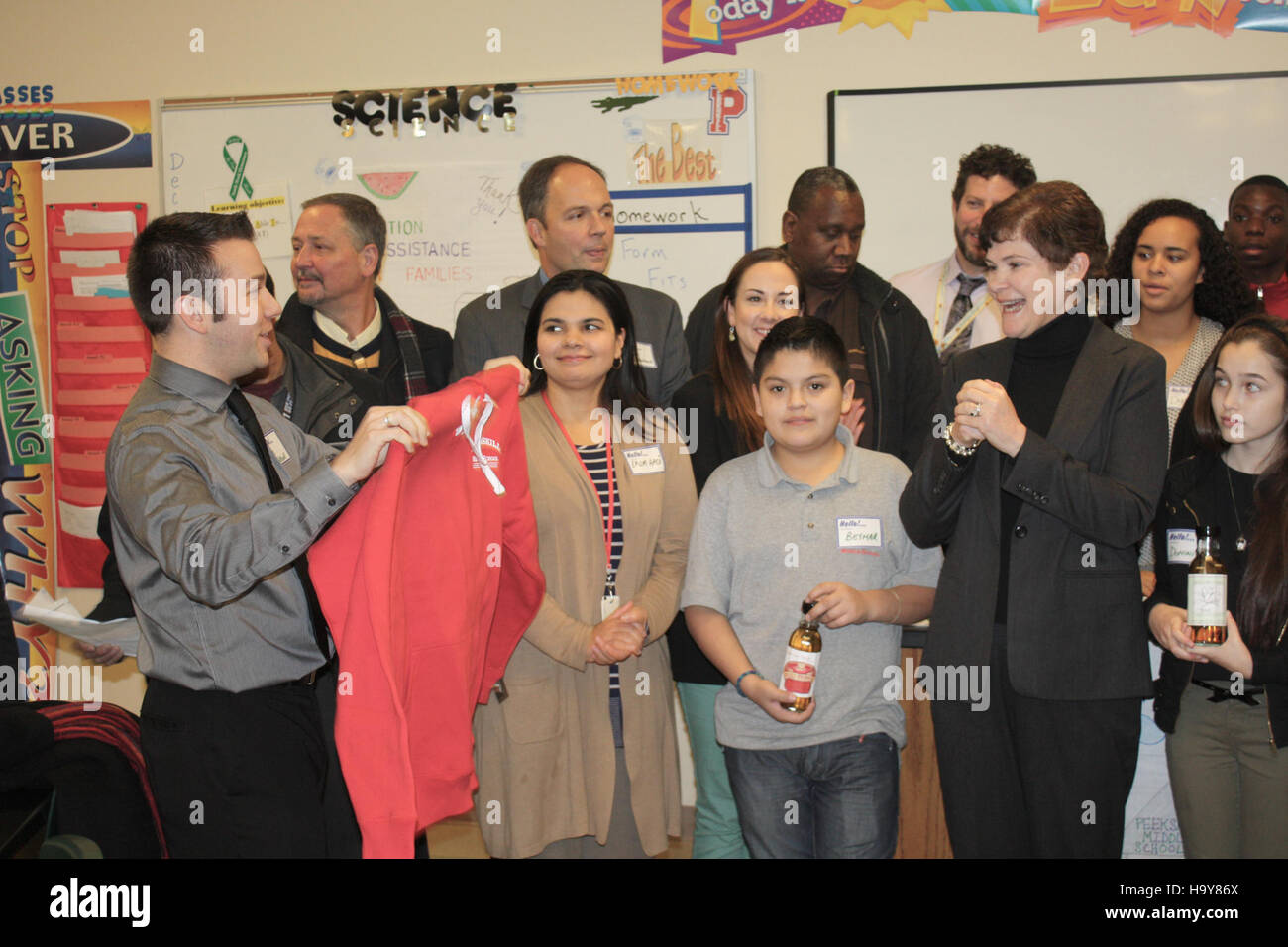 Students at Harden School in Peekskill, New York, participate in garden ...