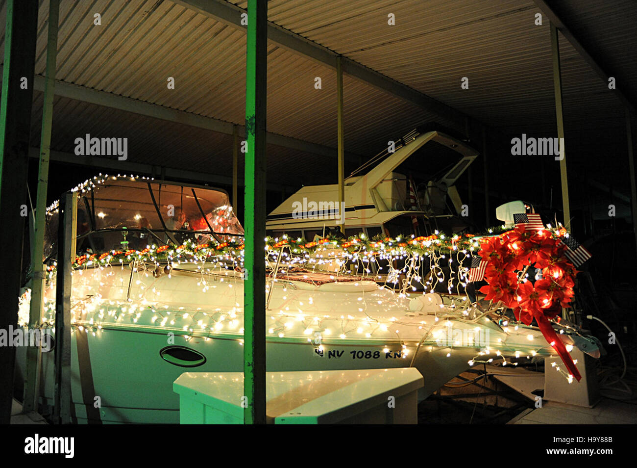 Festive holiday lights display featuring hi-res stock photography and ...
