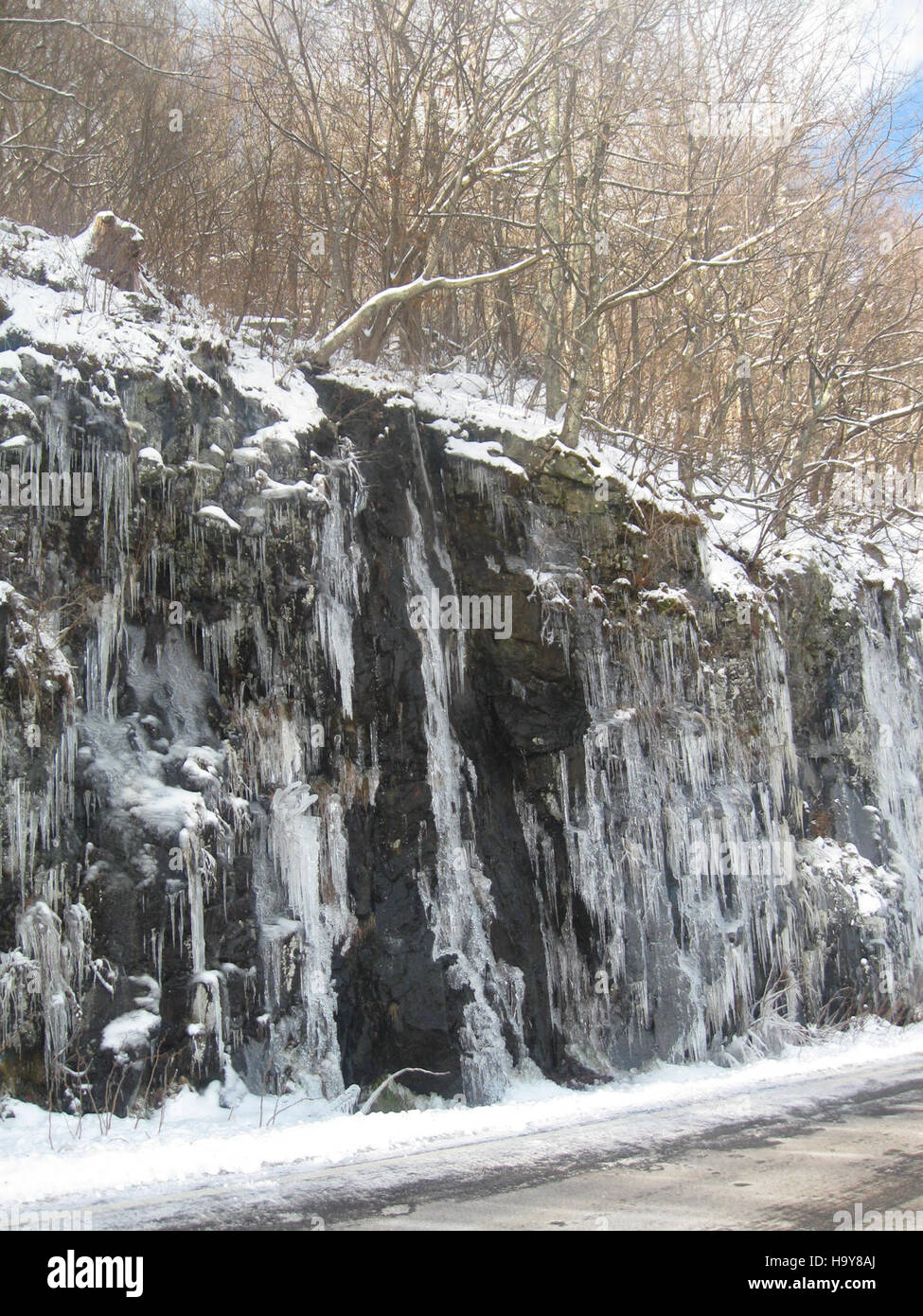 The formation of icicles occurs when water melts, drips, and refreezes ...