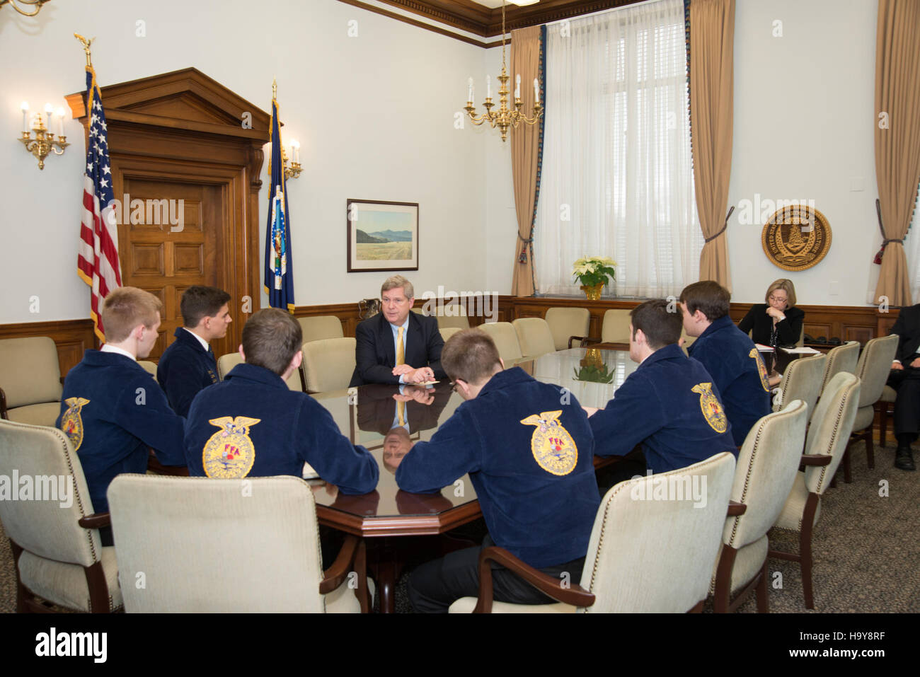 U.S. Secretary of Agriculture Tom Vilsack met with national officers ...