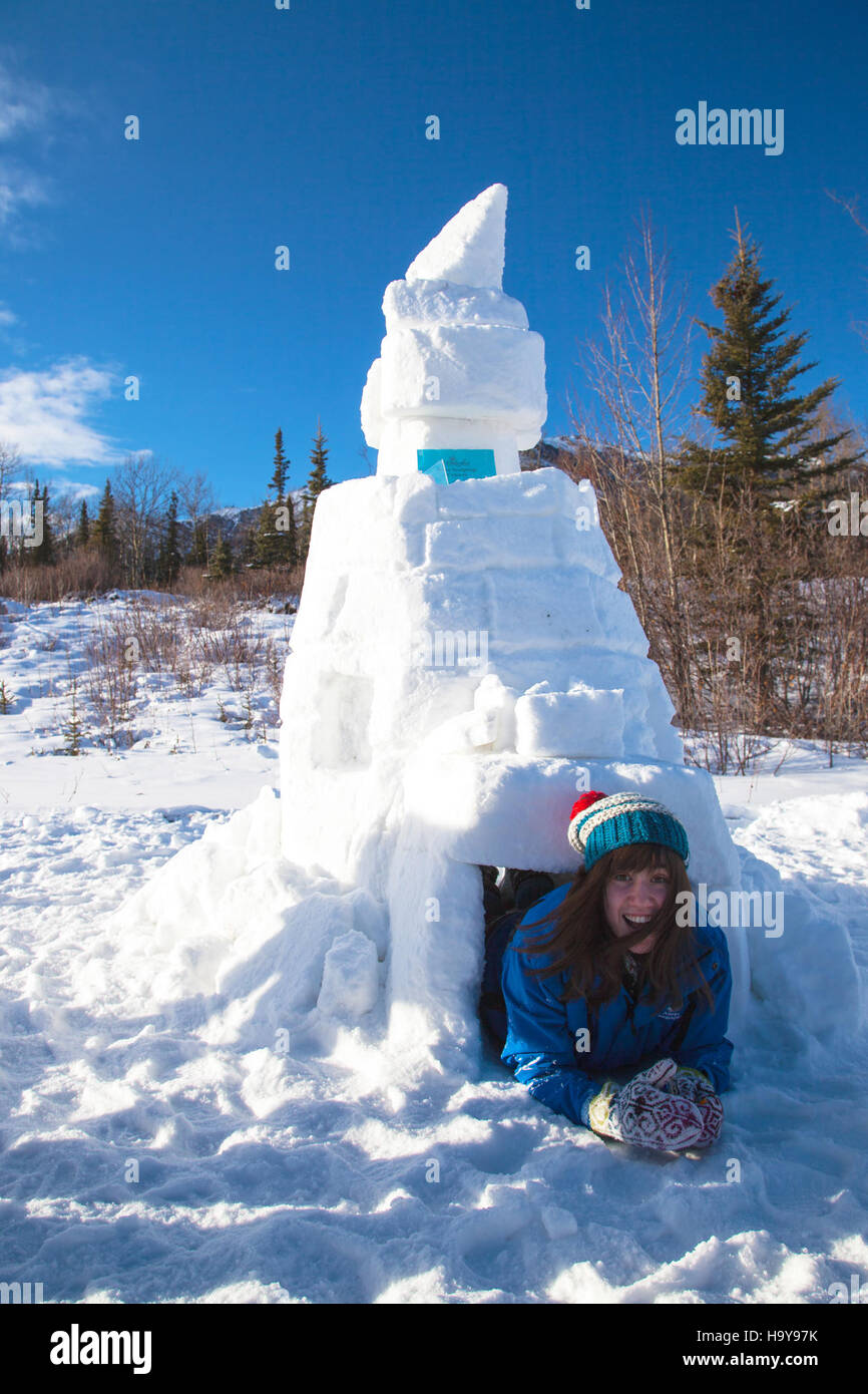 Visitors enjoy the winter activities at Denali National Park during ...