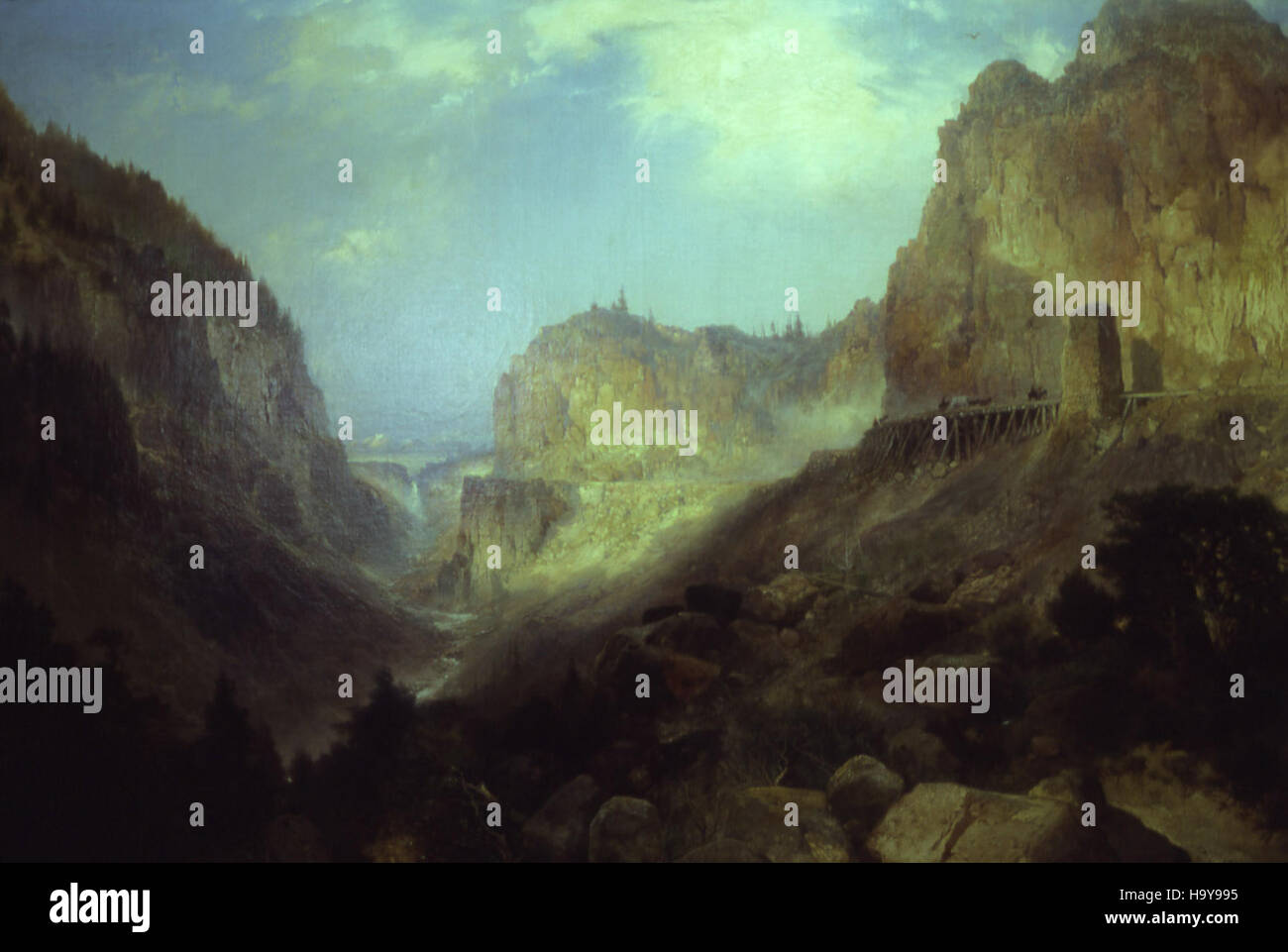 Golden Gate in Yellowstone National Park offers a stunning view of ...