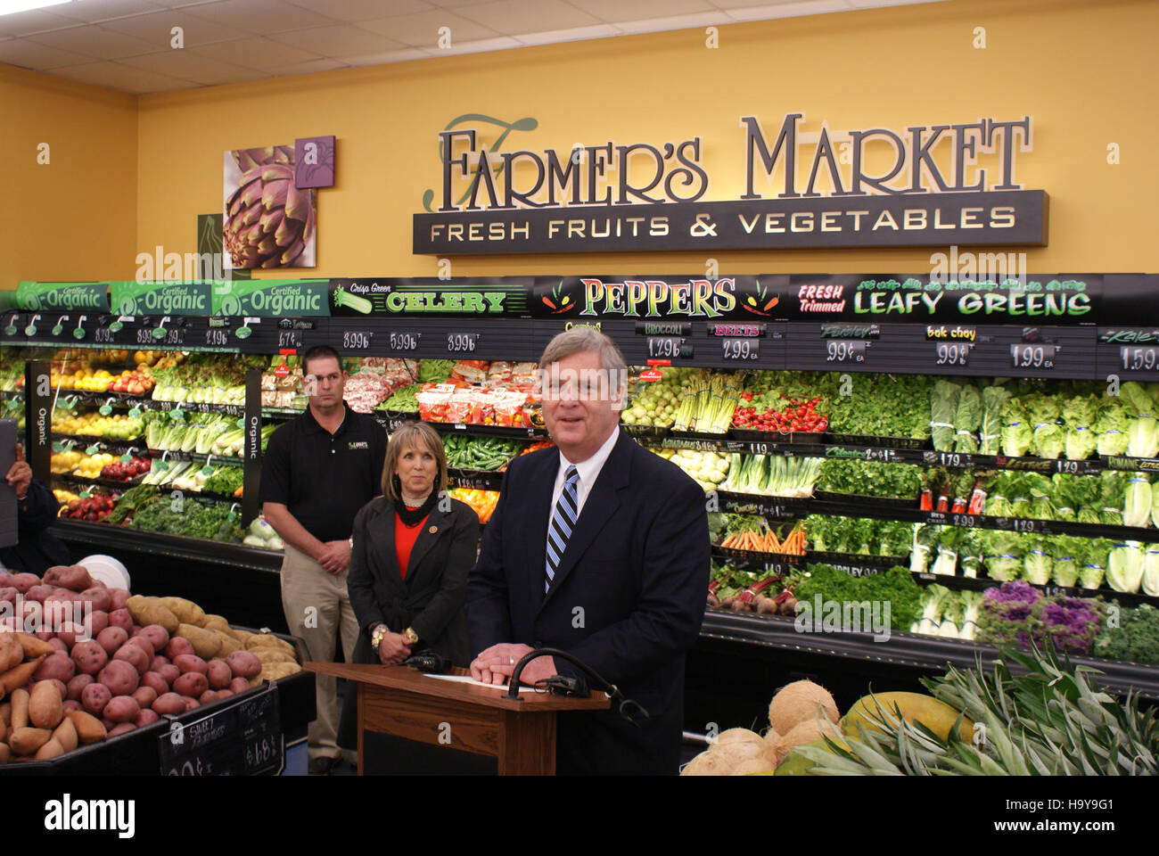 A visit to a grocery store by USDA Secretary Vilsack emphasizes the ...