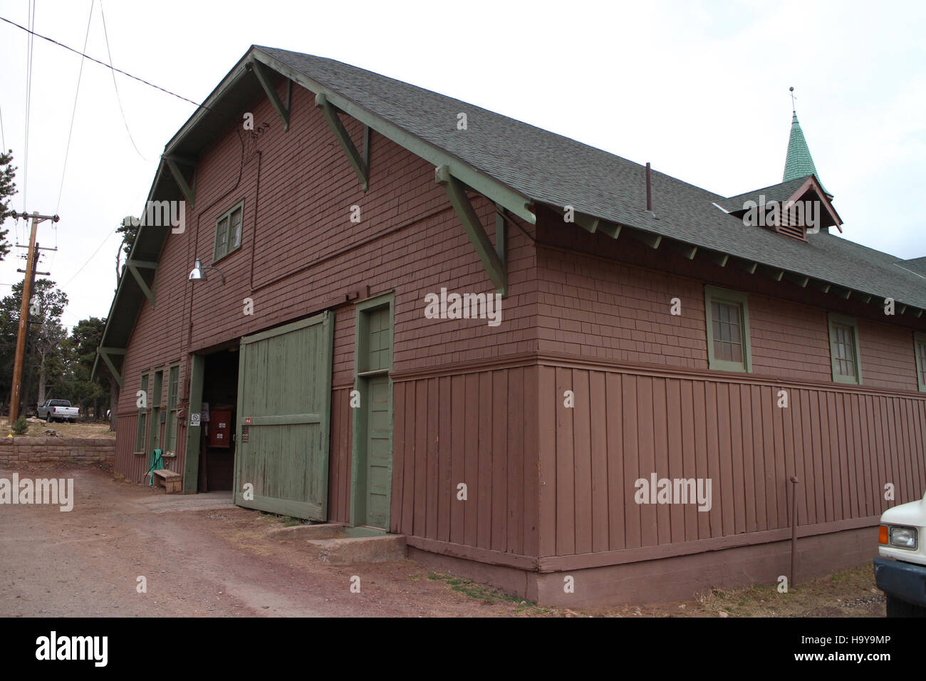 The image showcases the historic Livery Building in the Grand Canyon ...