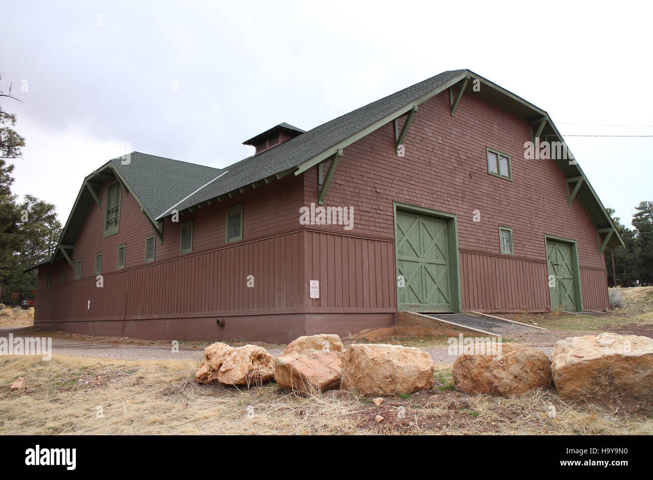 The Mule Barn at Grand Canyon National Park, part of the Fred Harvey ...