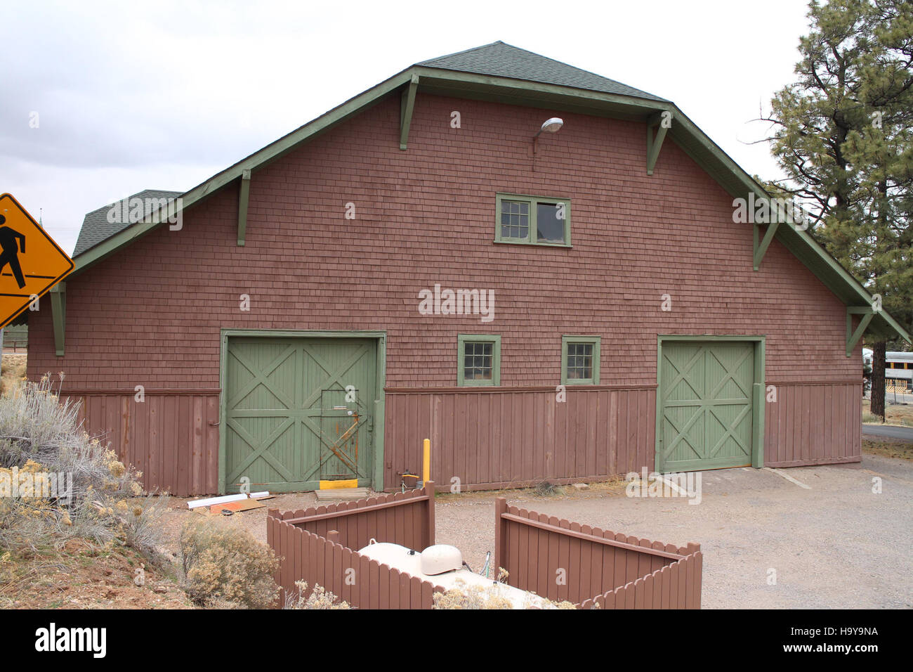 The Mule Barn in Grand Canyon National Park, part of the historic Fred ...