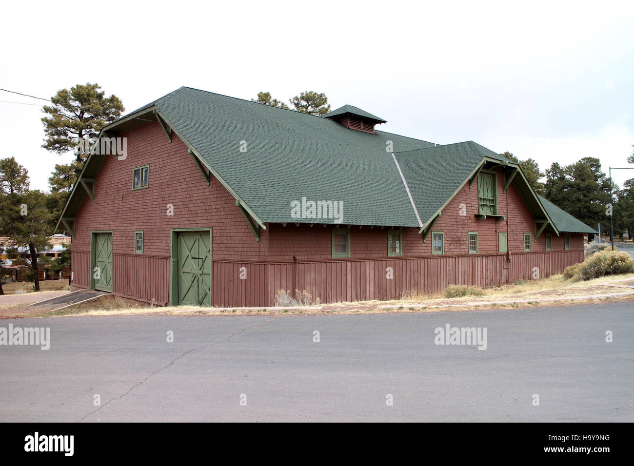 The Mule Barn in Grand Canyon National Park, a historical site within ...