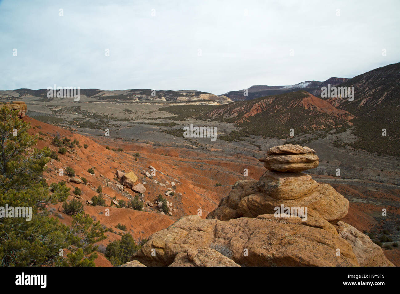 A small hoodoo formation stands on the rim of Sage Creek Basin ...