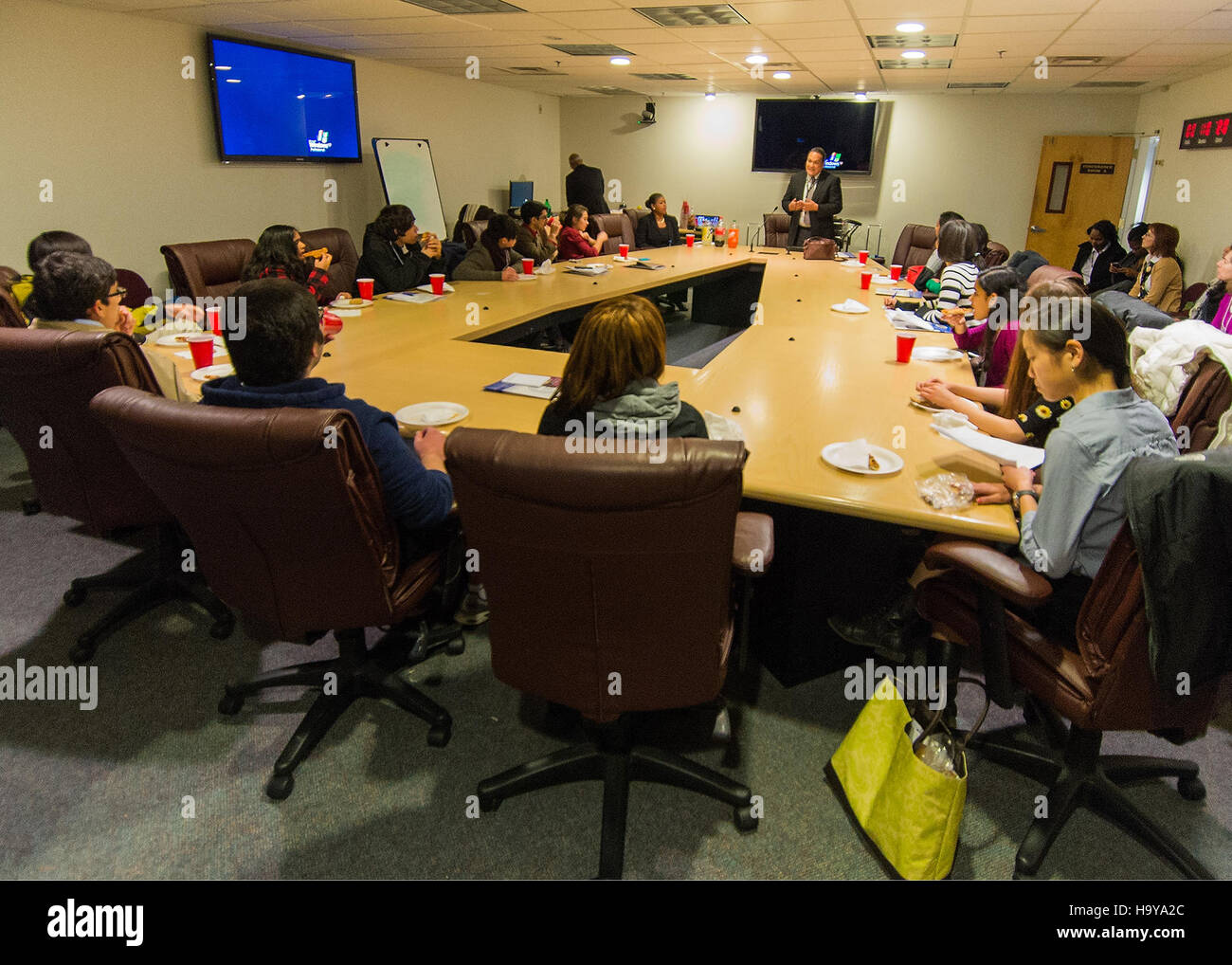 The image features a group of students participating in an IT Job ...