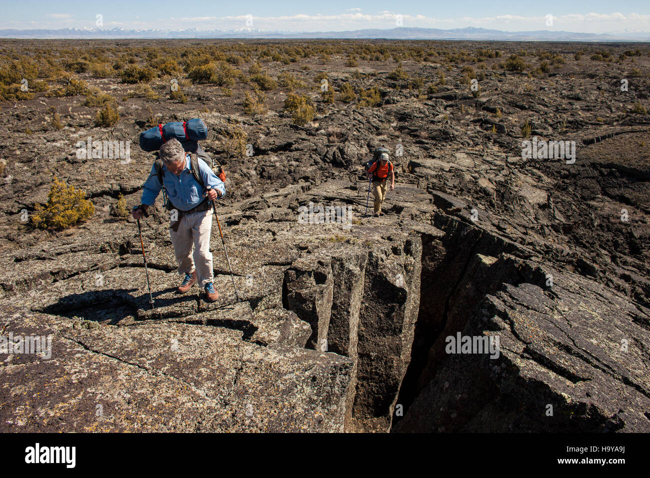 This photograph captures the parallel chasm landscape of the Craters of ...