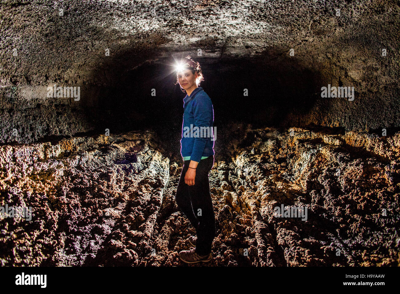 Cave illumination at the Craters of the Moon National Monument ...