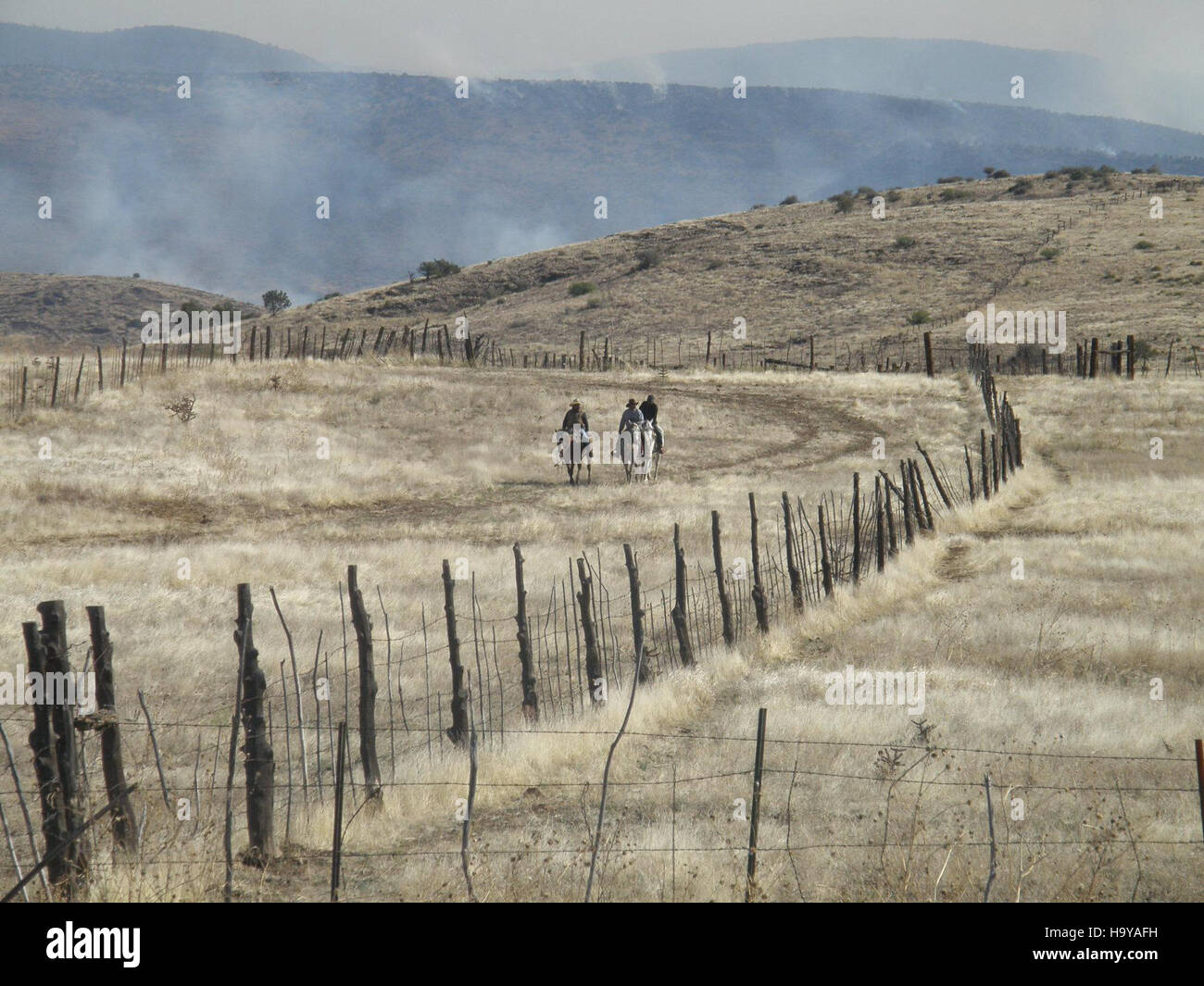 This image from the U.S. government shows firefighters, mounted on ...