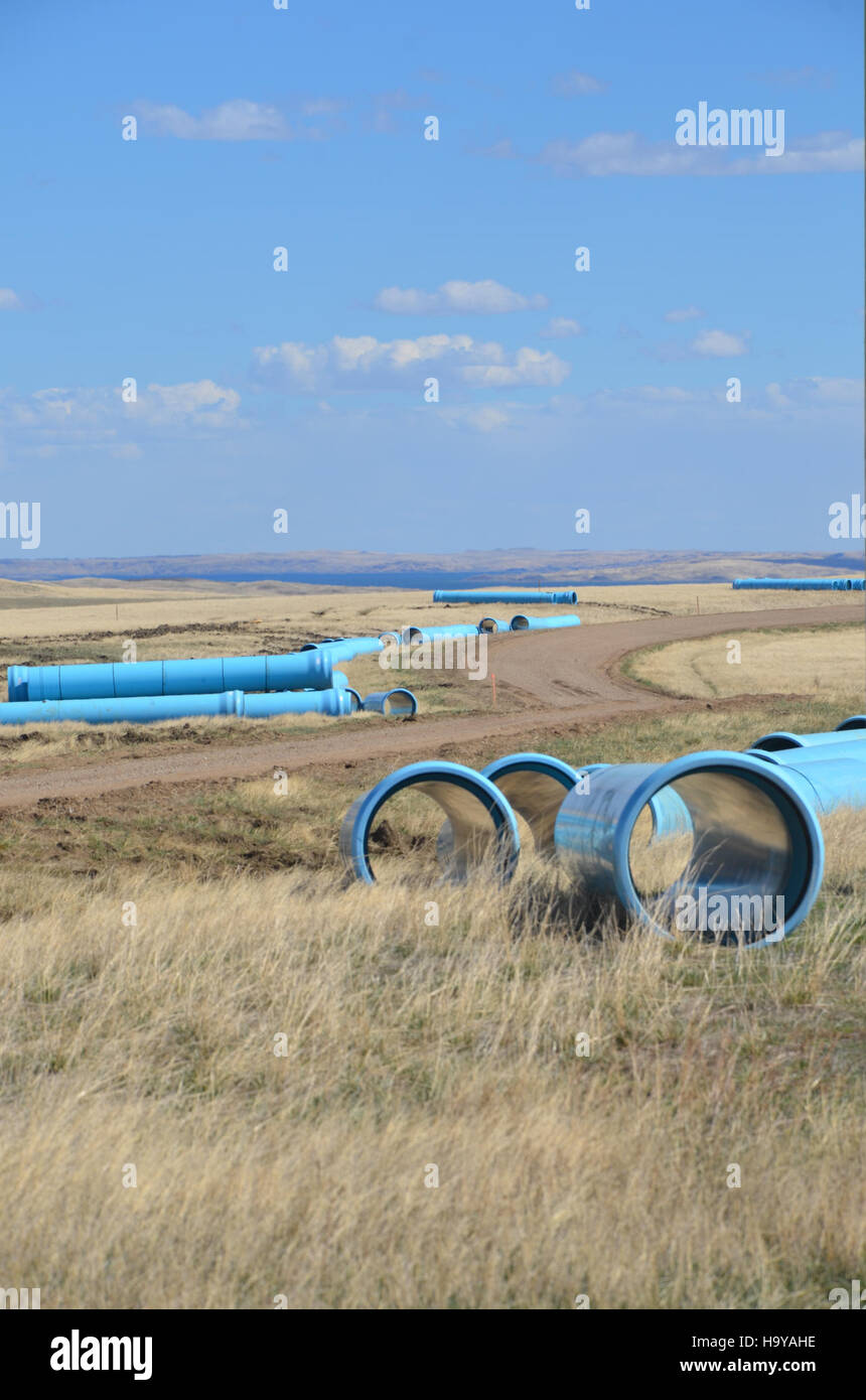 The image captures water-related activities or projects on the Cheyenne ...