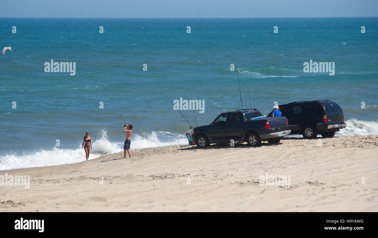 A photograph from Cape Hatteras National Seashore, showing the beach ...