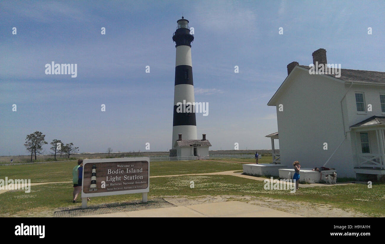 This image features the iconic Cape Hatteras Light Station, one of the ...