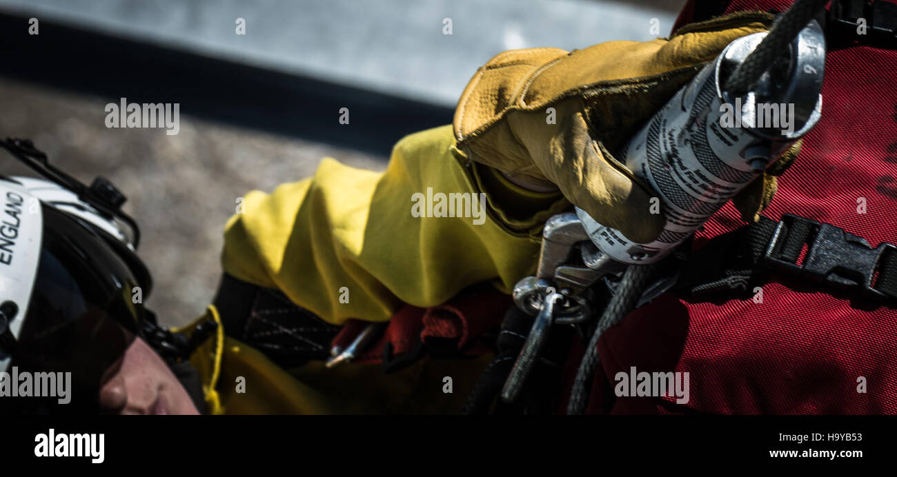 The USDA Forest Service conducts wildland firefighter rope rappel ...