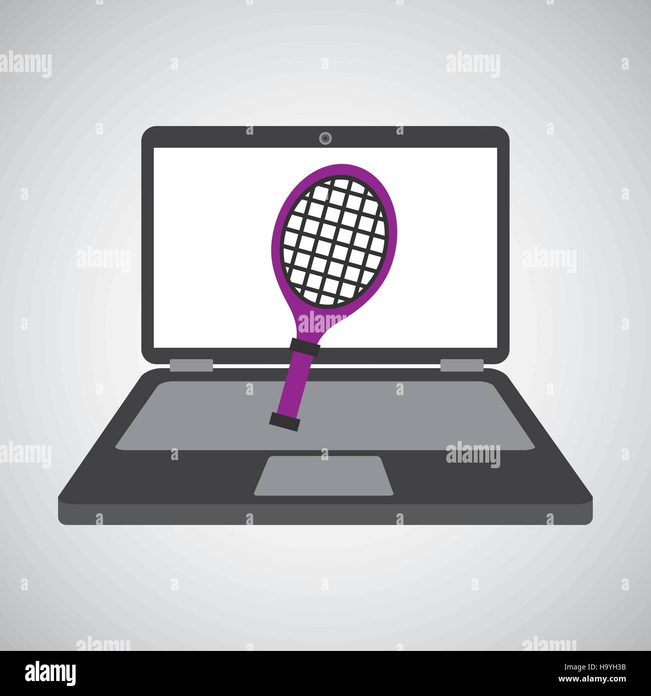 sport laptop app concept racket vector illustration eps 10 Stock Vector ...