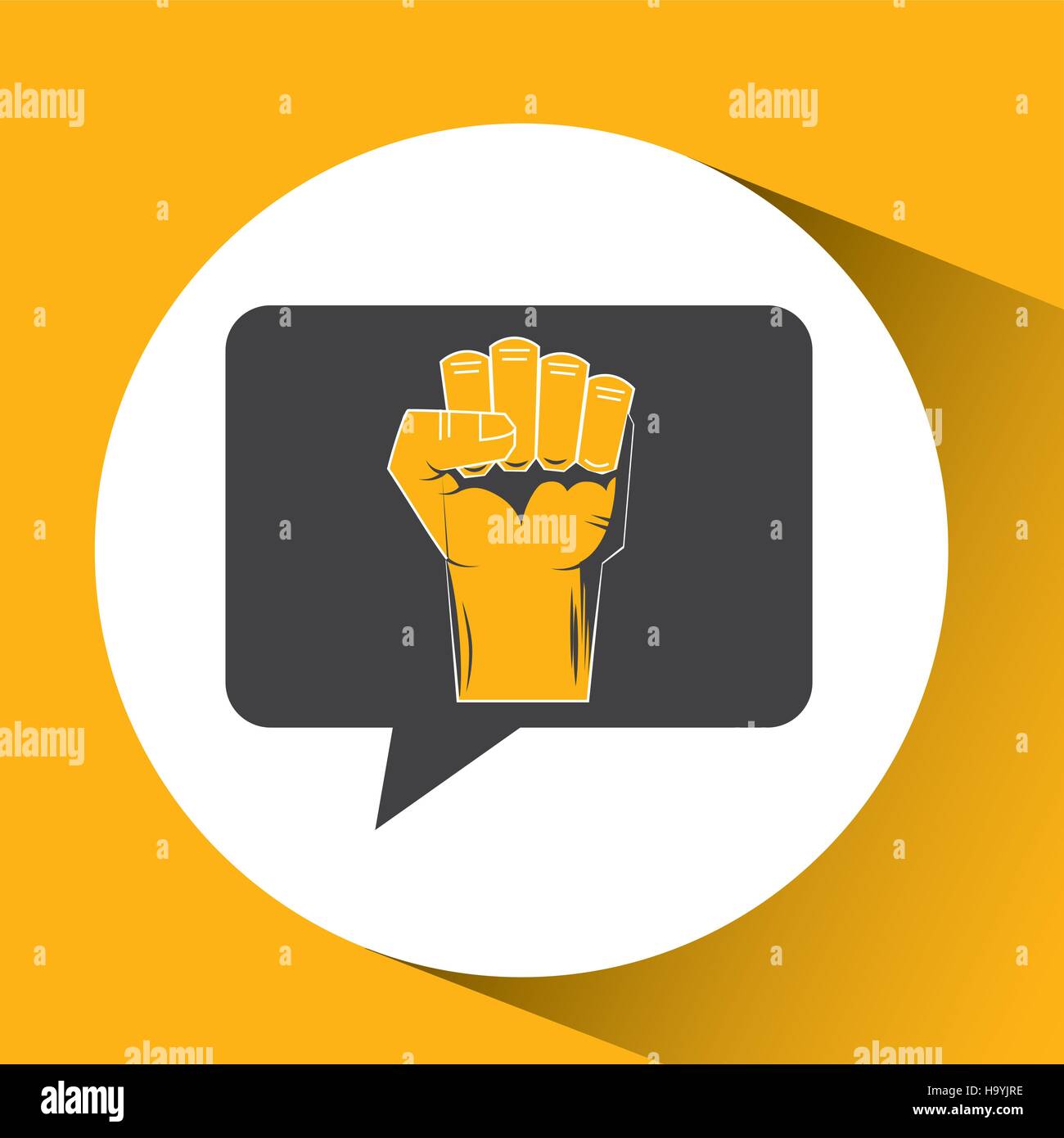 hard hand sport emblem laurel branch vector illustration eps 10 Stock ...